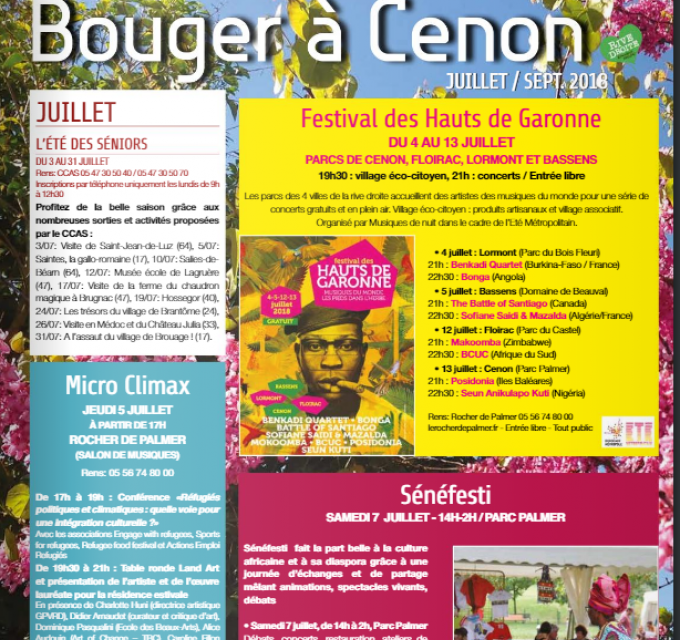 Bouger à Cenon | Mairie de Cenon